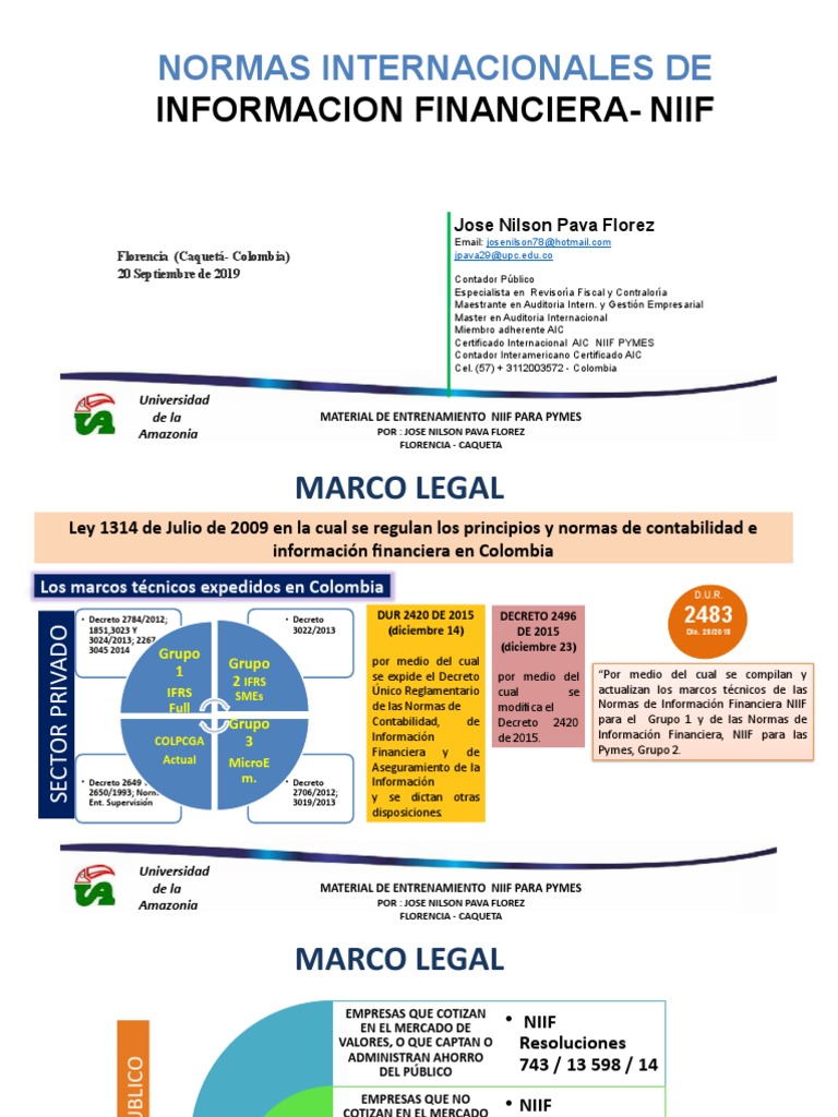 Presentacion Niif | PDF | normas internacionales de INFORMACION ...