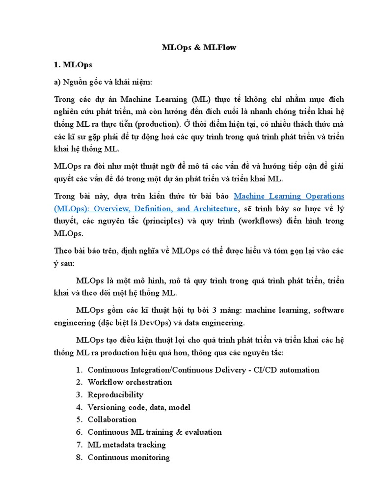 MLOps & MLFlow | PDF