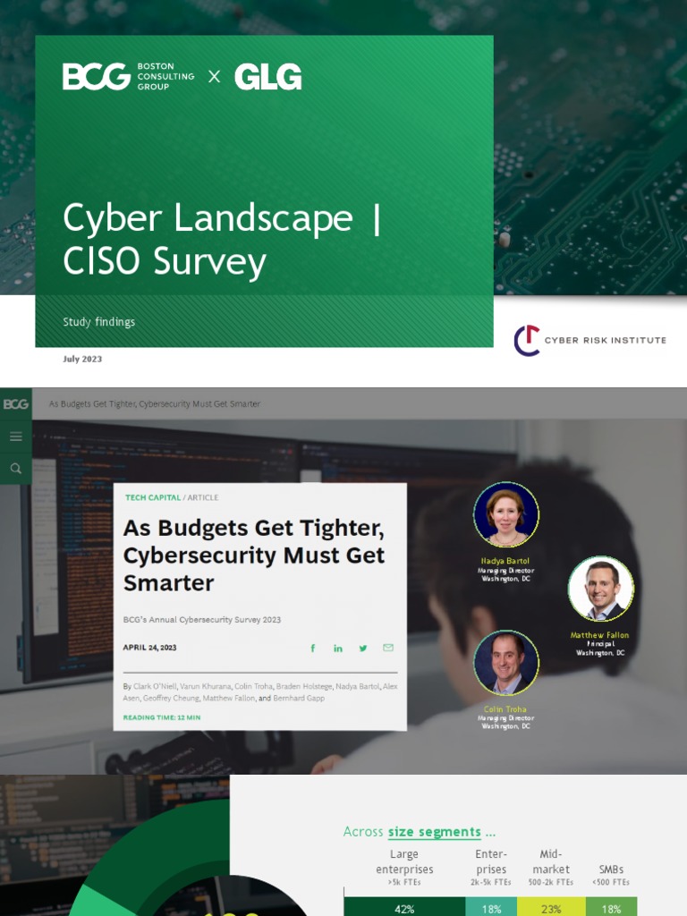 BCG CISO Survey - CRI Vsent | PDF