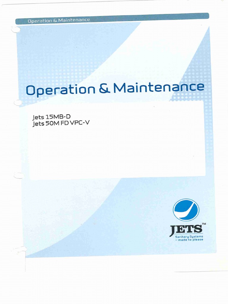 Manual de Operación Planta JETS 15MB-D - JETS 50M FD VPC-V | PDF