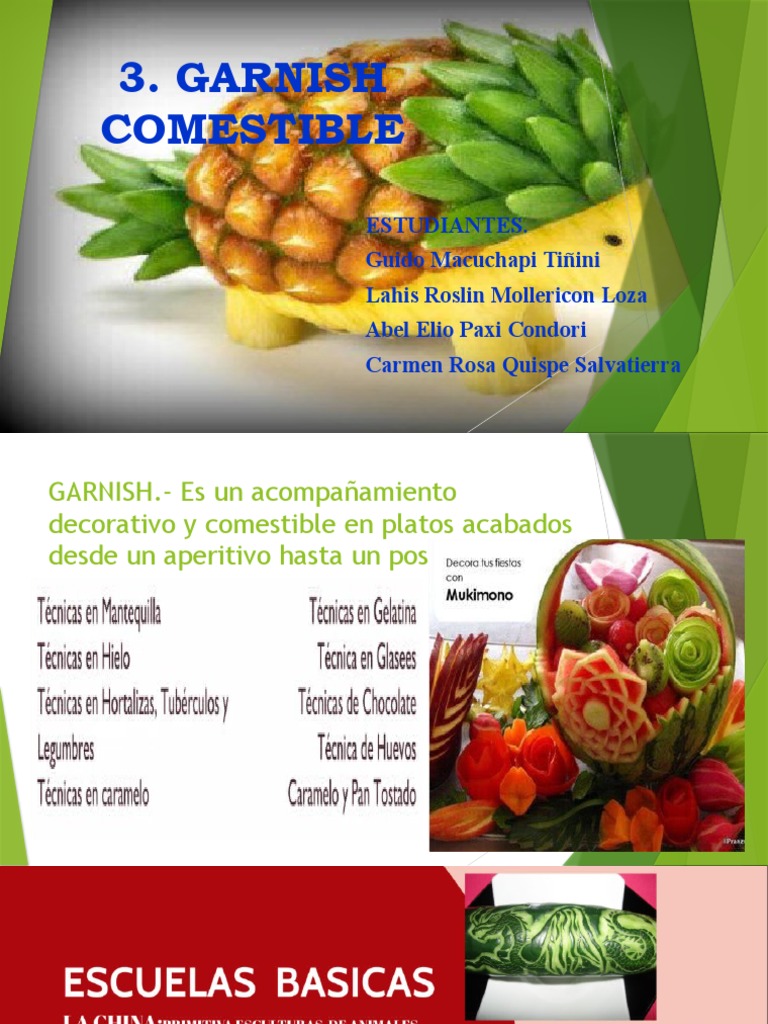Garnish Comestible | PDF | Vegetales | Limonada