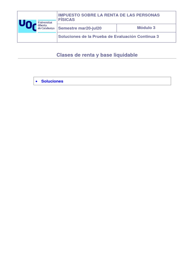Solucion Pec 3 | PDF | Fondo de pensiones | Impuestos