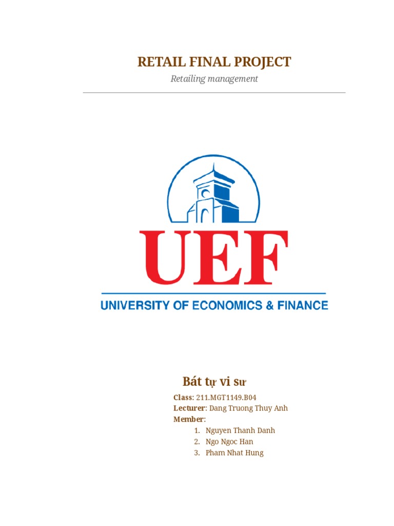RETAIL FINAL PROJECT | PDF