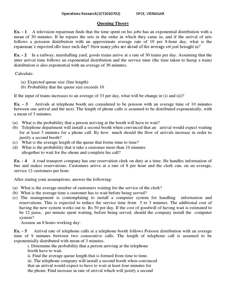 Queuing Theory | PDF