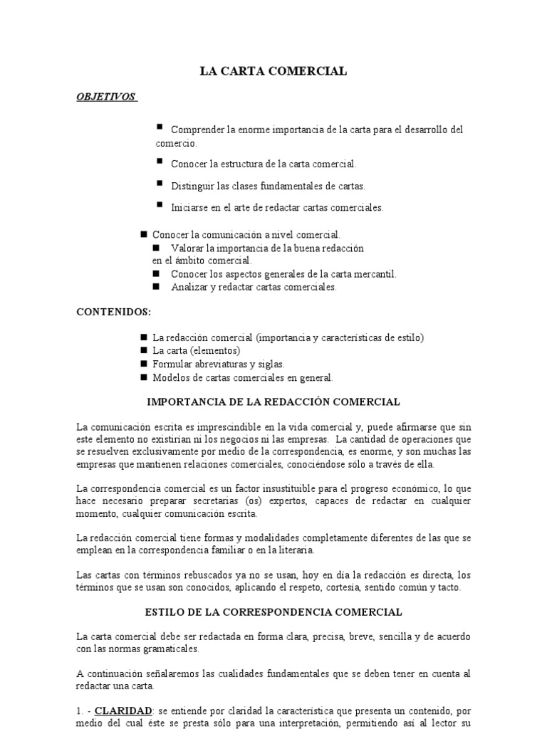 Carta Comercial | PDF | Publicidad | Negocios (general)