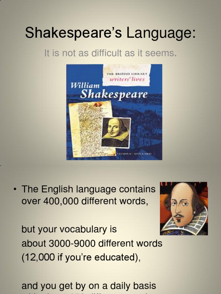 Shakespeare's Language | Thou | English Language