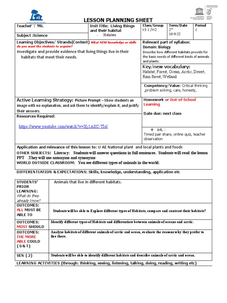 Lesson Plan Template | PDF