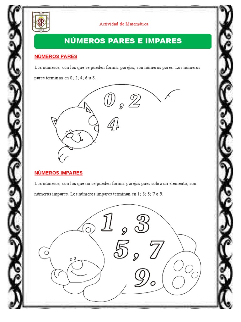 Números Pares e Impares | PDF