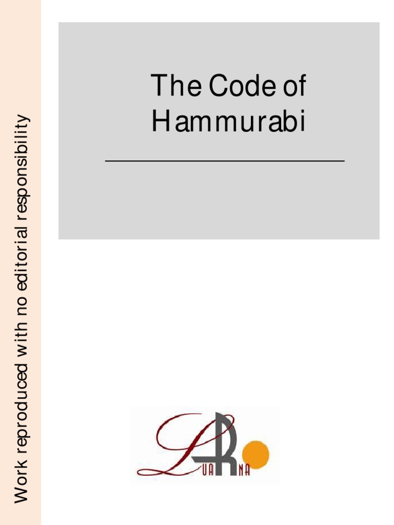 The Code of Hammurabi | PDF