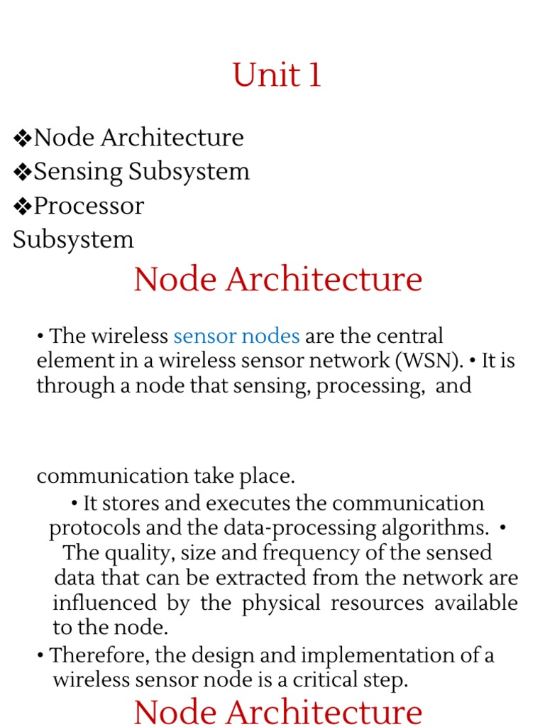 UNIT 1 Node ARchitecture | PDF