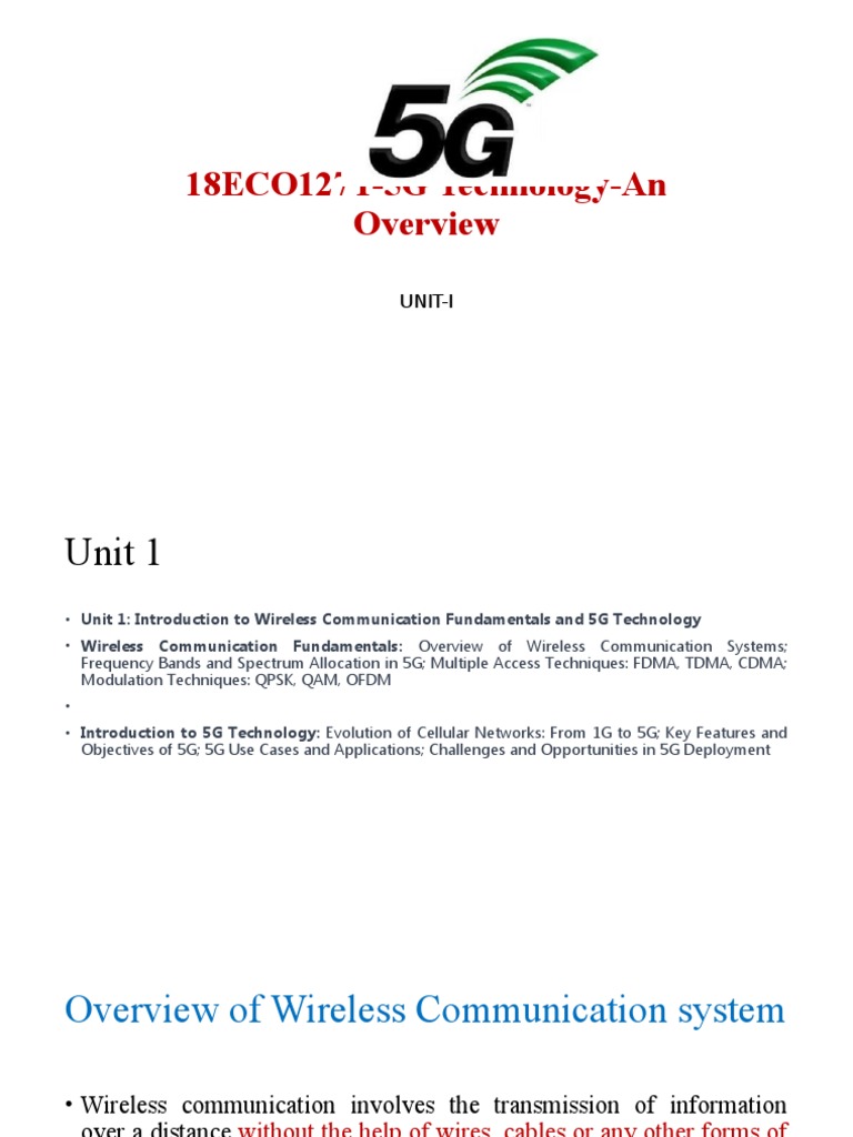 Overview of 5G Wireless Communication | PDF | Computers