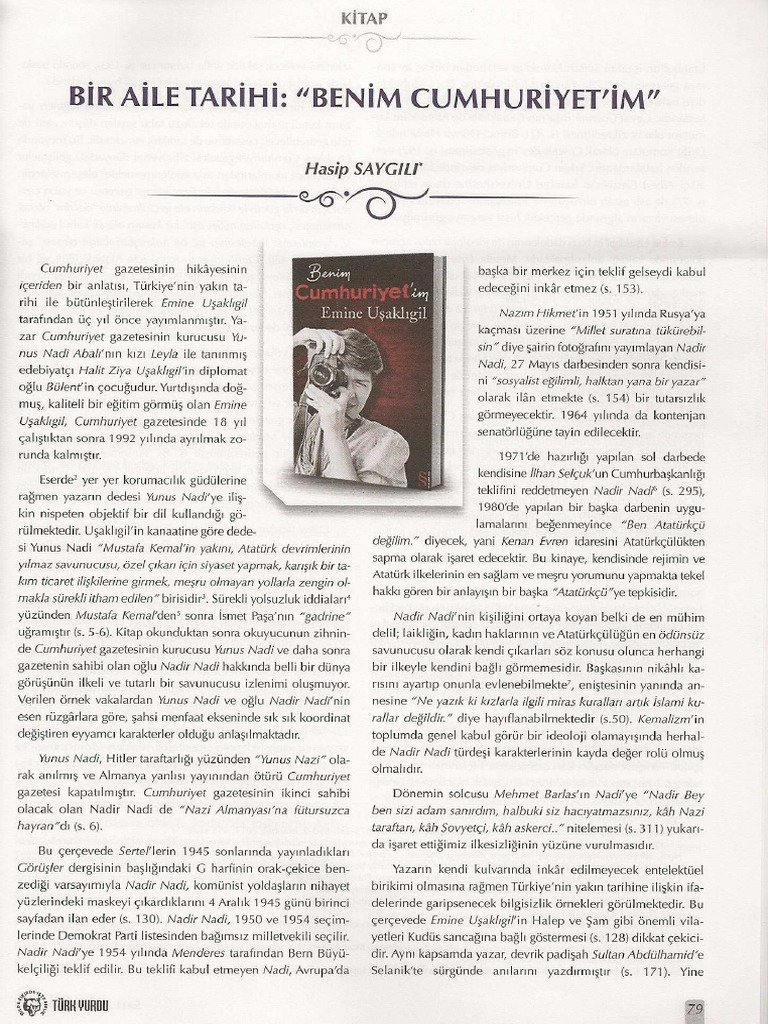 Bir Aile Tarihi Benim Cumhuriyetim Emine | PDF