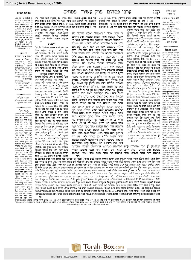 Talmud Pessa-Him 120b | PDF