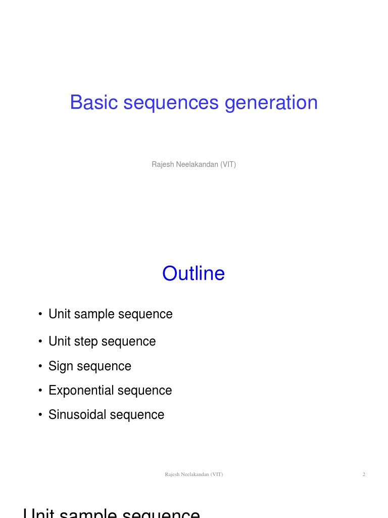 Basic Sequences Generation | PDF