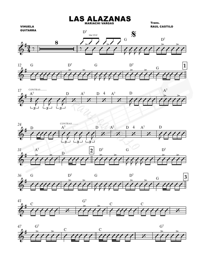 Las Alazanas - Mariachi Vargas | PDF