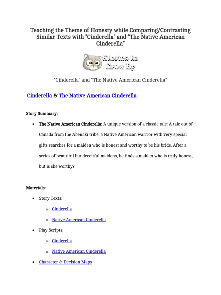 Cinderella Lesson Plan | PDF