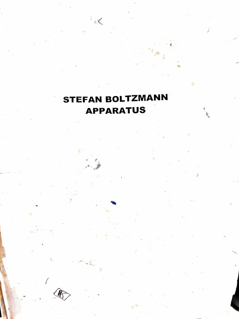 Stephan Boltzman Constant Laboratory Manual | PDF | Electromagnetism ...