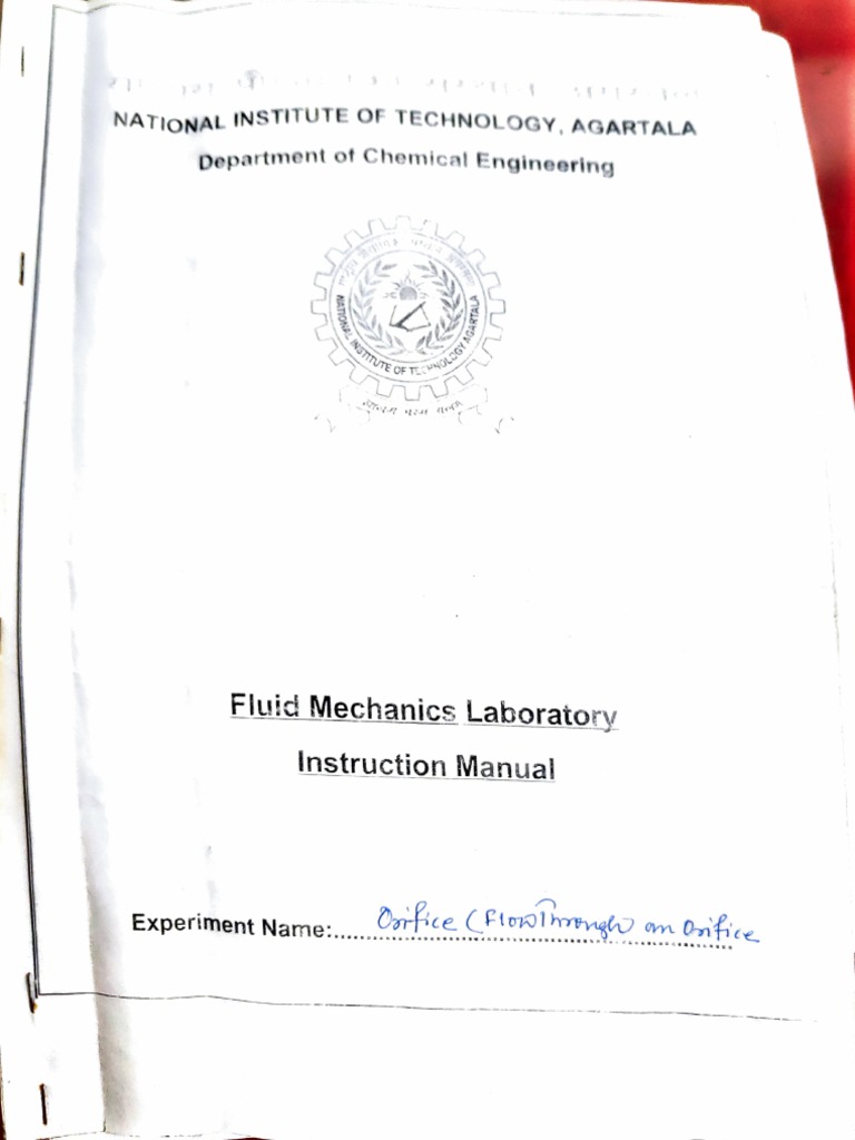 Flow Through Orifice Lab Guide | PDF | Manufactured Goods | Continuum ...