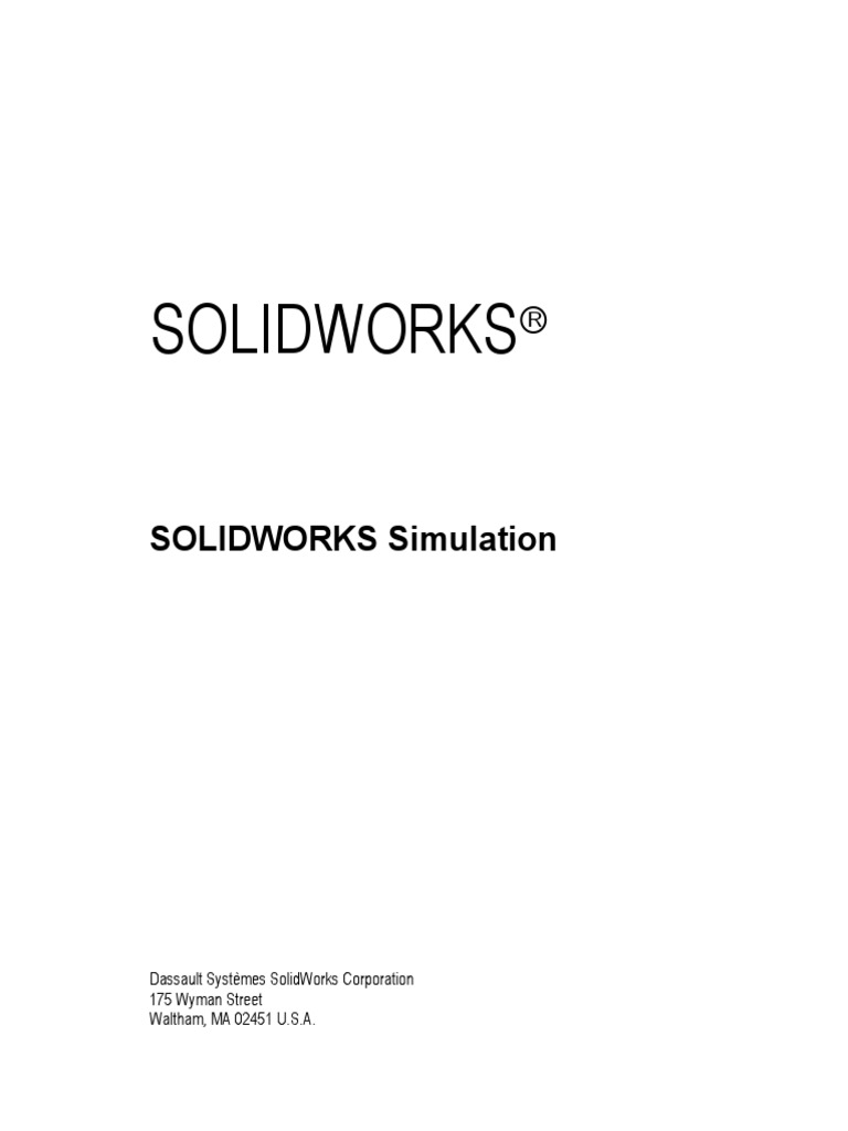 Solidworks Simulation Training Course Pdf