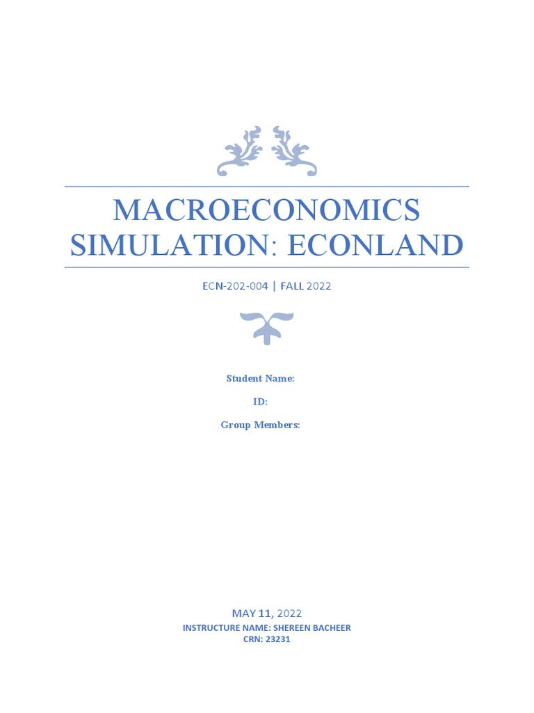 ECN FINAL PROJECT (Sample) | PDF | Fiscal Policy | Consumption (Economics)