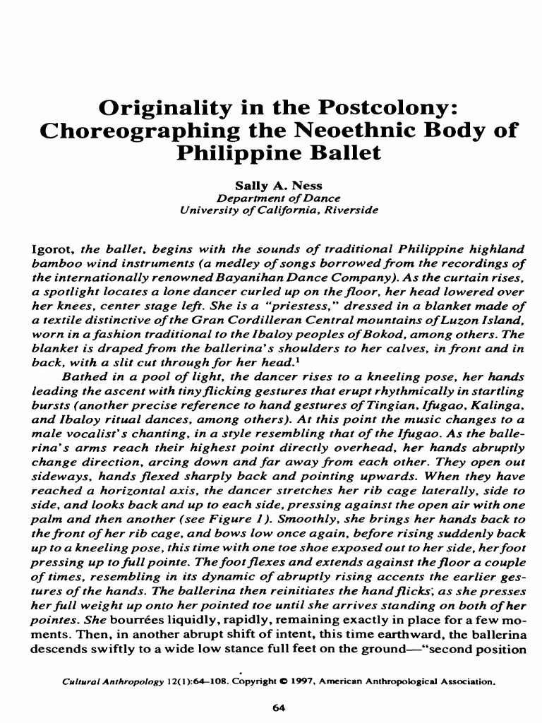 Cultural Anthropology - 2008 - Ness - Originality in The Postcolony ...
