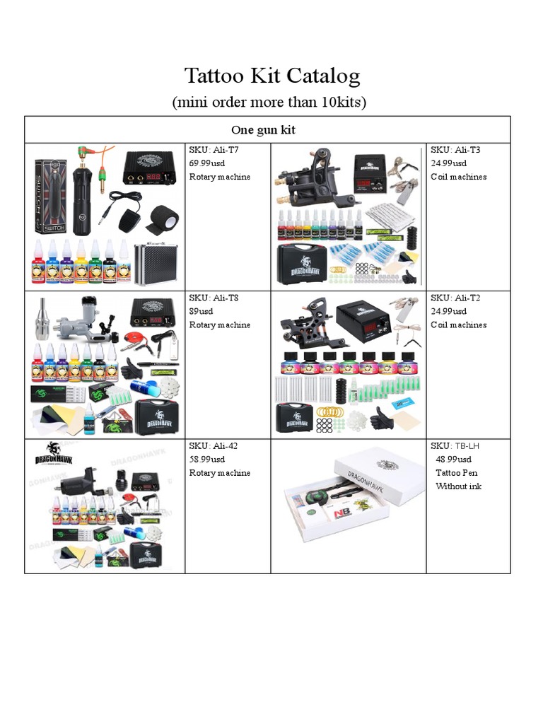 Tattoo Kit Catalog 2022 | PDF