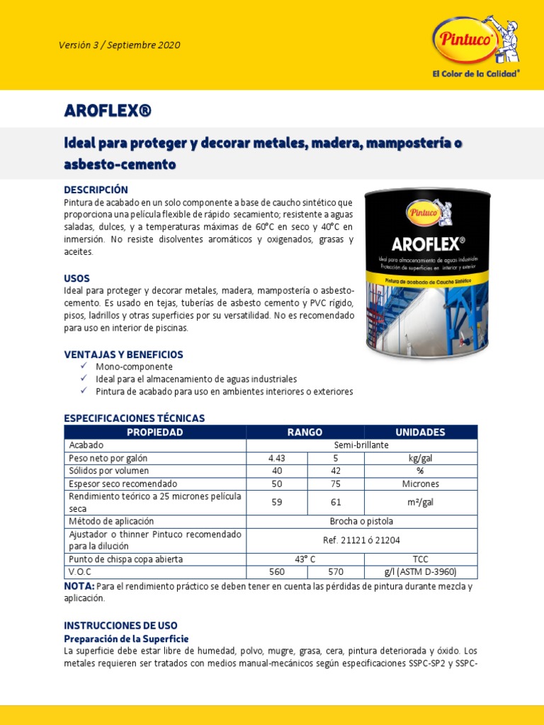 Aroflex | PDF | Pinturas | Materiales