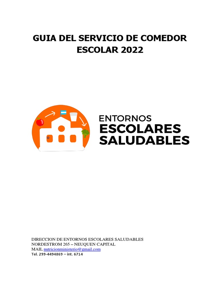 2 - Guia Del Servio de Comedor Escolar 2022 | PDF