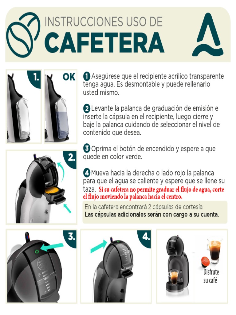 1.a.2 Uso Cafetera | PDF | Cocina, comidas y vino | Salud y bienestar