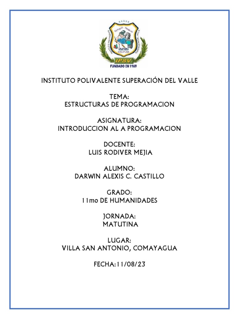 Estructuras de Programación Estructurada | PDF | Arte | Tecnología