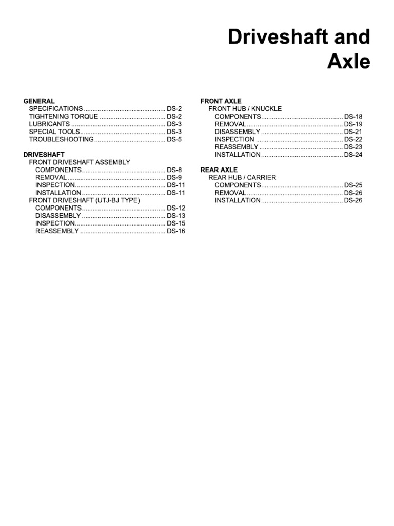 2006 Hyundai Accent Workshop Manuals-Driveshaft and Axle | PDF