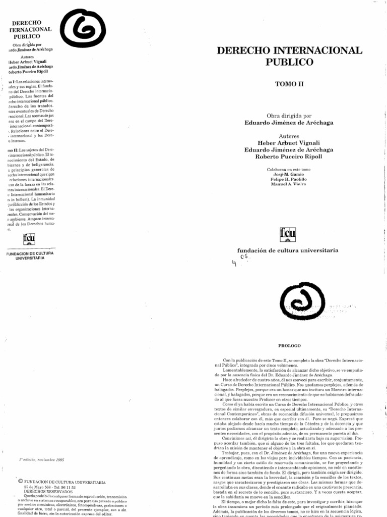 JIMENEZ de ARECHAGA Derecho Internacional Publico Tomo II | PDF ... JIMENEZ de ARECHAGA Derecho Internacional Publico Tomo II | PDF ...