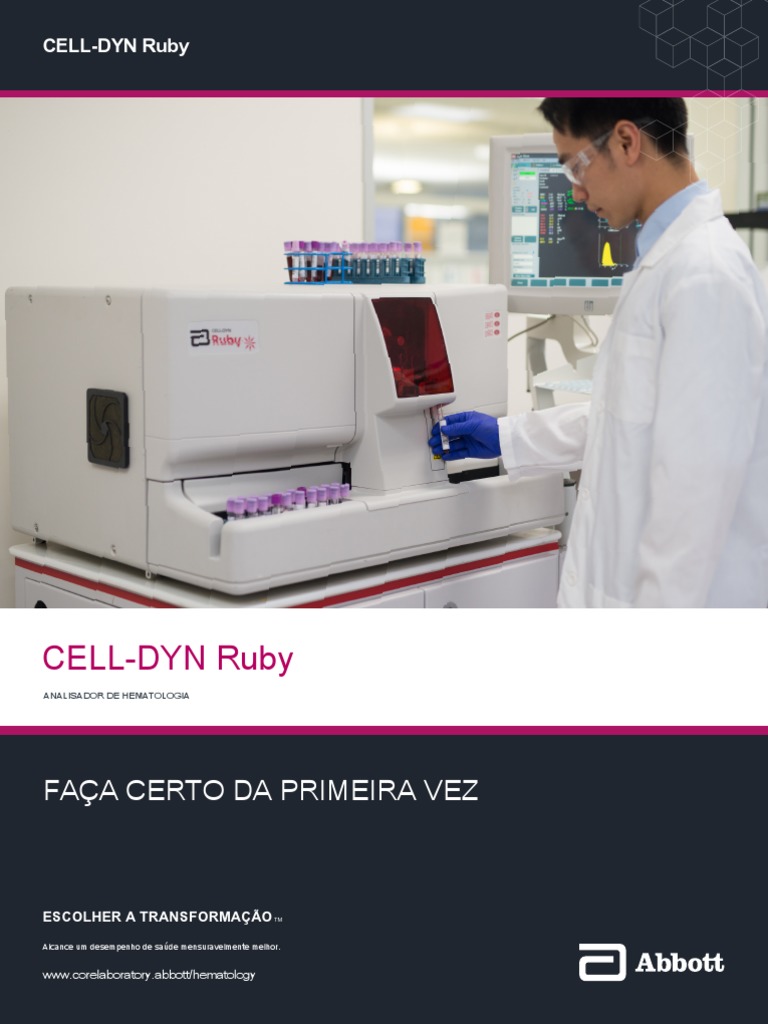 ADD-00056700 CELL-DYN RUBY Brochura - PT | PDF | Hemácia | Glóbulo branco
