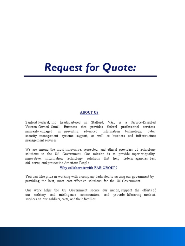 Request For Quote | PDF | Observances