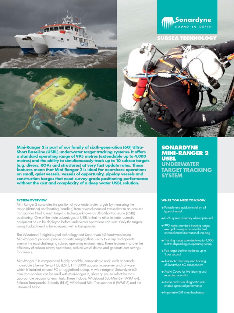 Mini-Ranger 2 USBL Tracking Overview | PDF