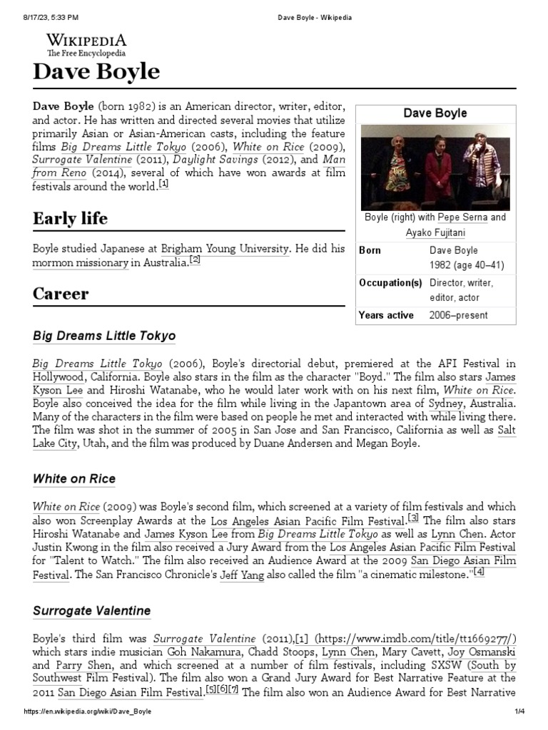 Dave Boyle - Biography | PDF | Art