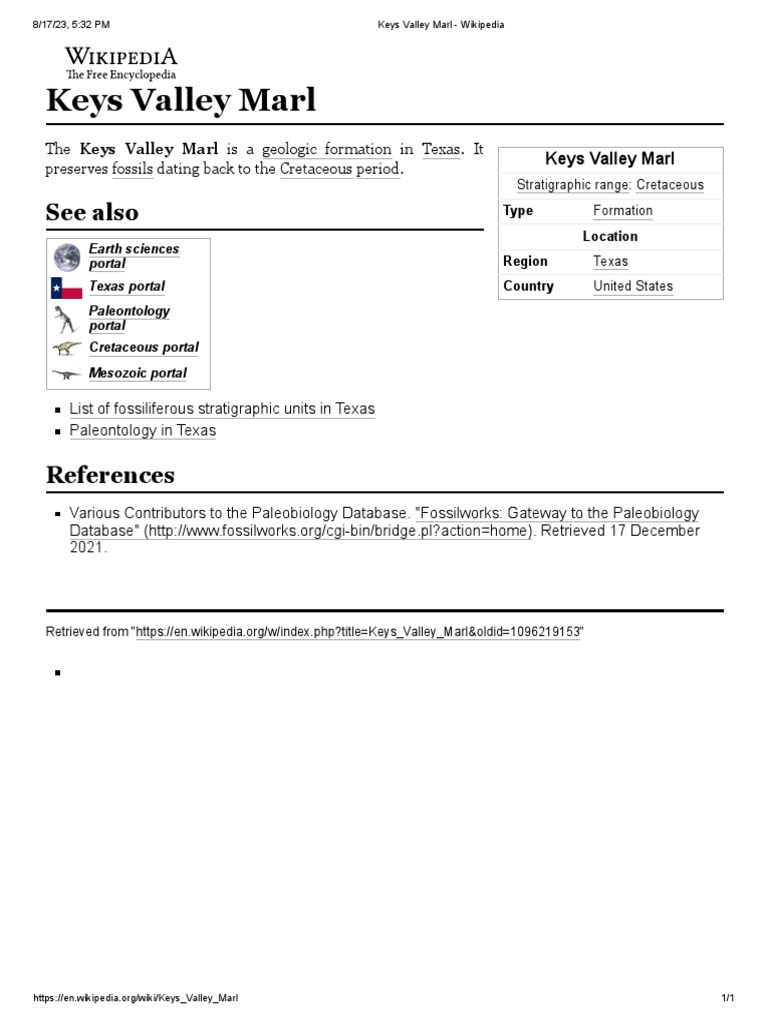 Keys Valley Marl - Geology | PDF