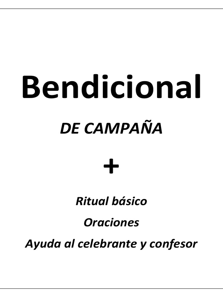 Ritual y Bendicional (Librito) | PDF | Cocina, comidas y vino ...