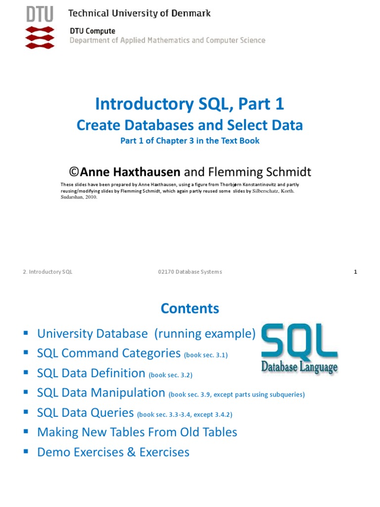 Introductory SQL | PDF