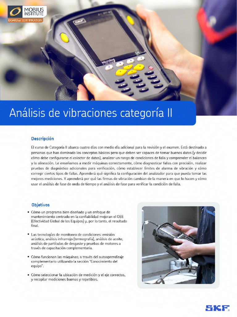 Análisis de Vibraciones Categoria II (ISO 18436) | PDF