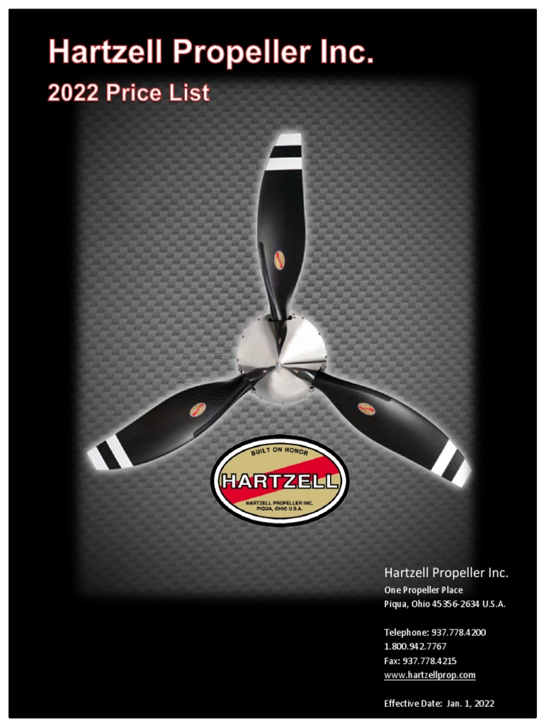 2022 Hartzell Prop Price List | PDF