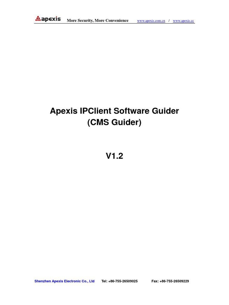 Apexis - CMS User Manual - V1.2 | PDF | User (Computing) | File Transfer Protocol