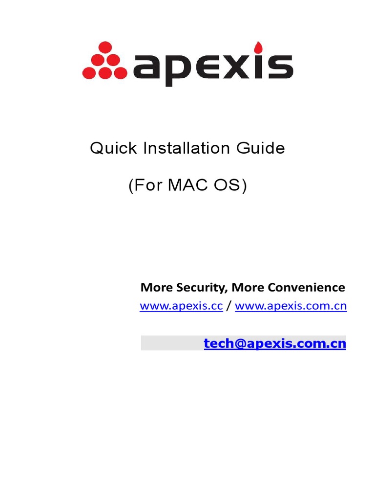 Apexis - Quick Installation Guide - MAC - V1.0 | PDF