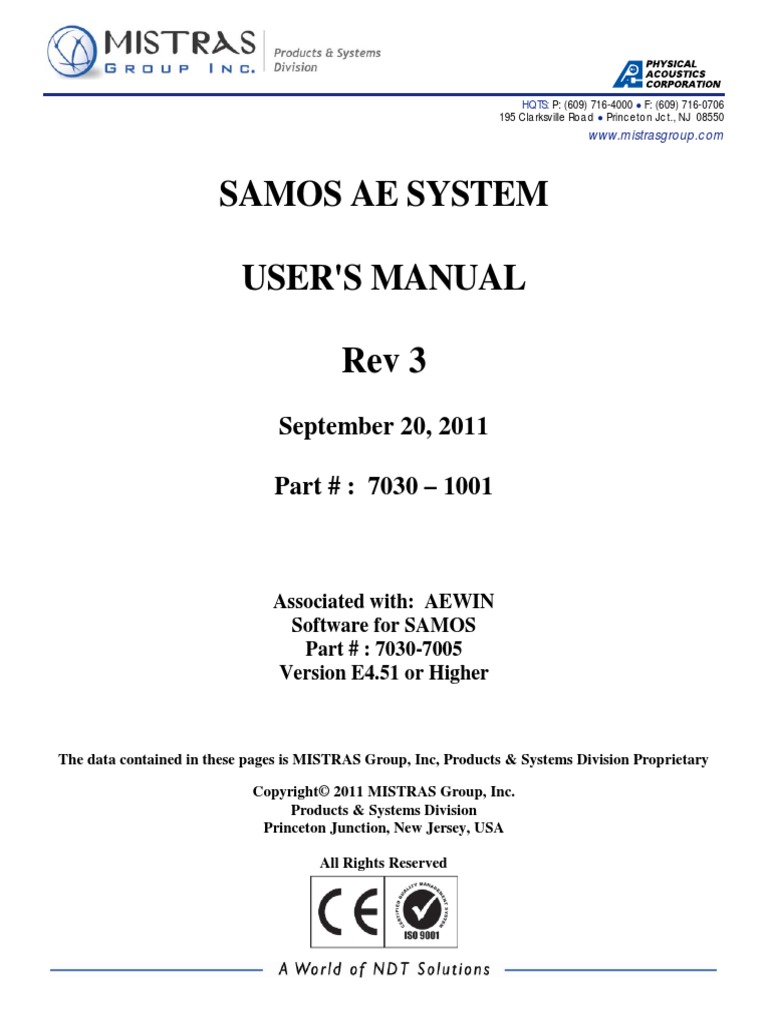 SAMOS AE Users Manual | PDF