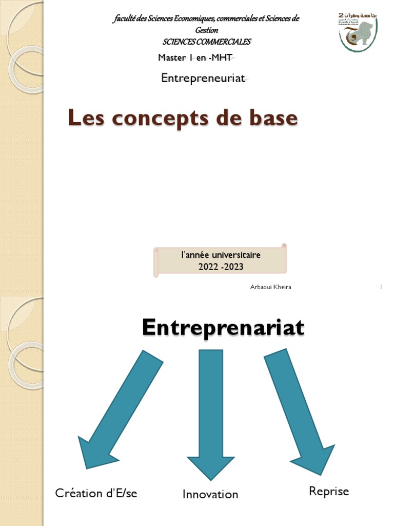 Entrepreneuriat 1 MHT | PDF
