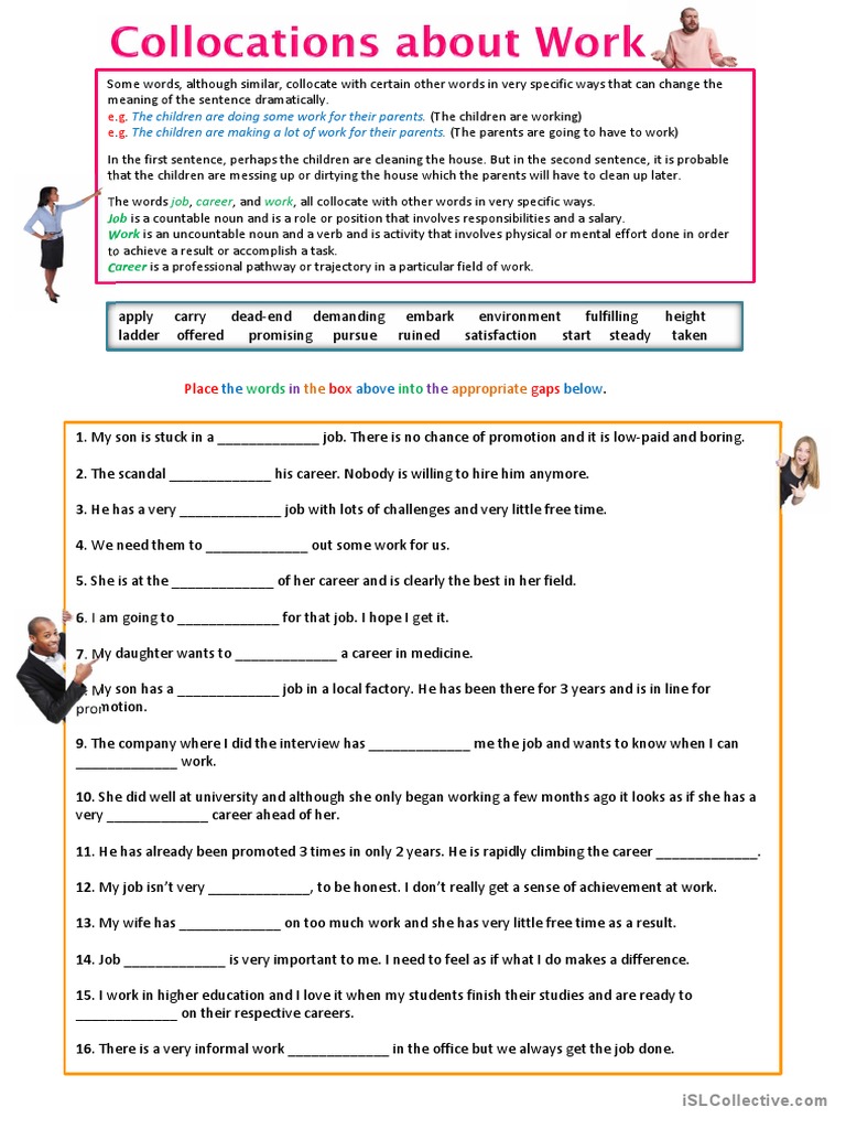 Collocations About Work | PDF