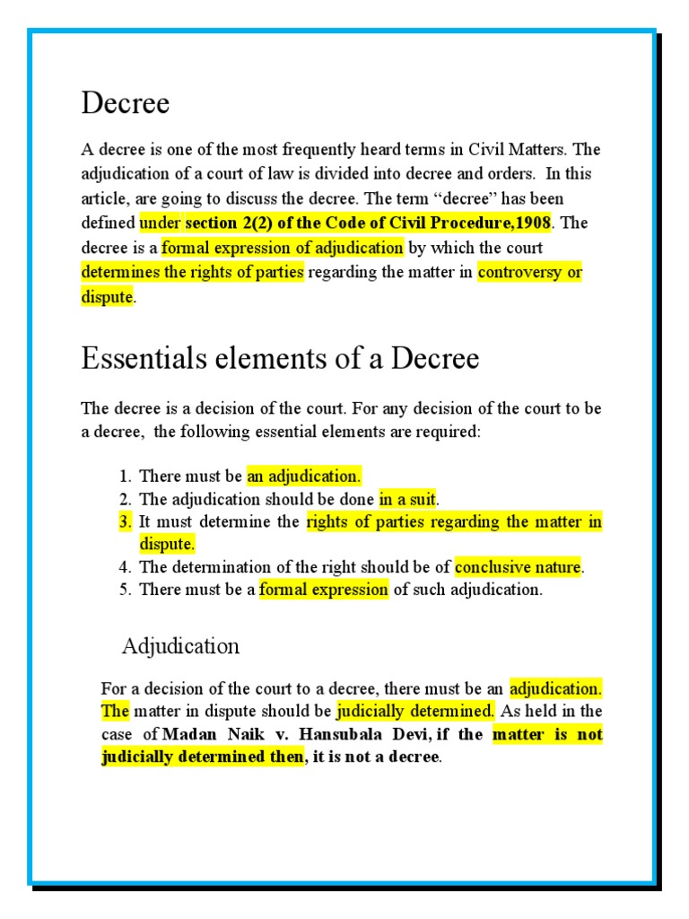 Decree | PDF