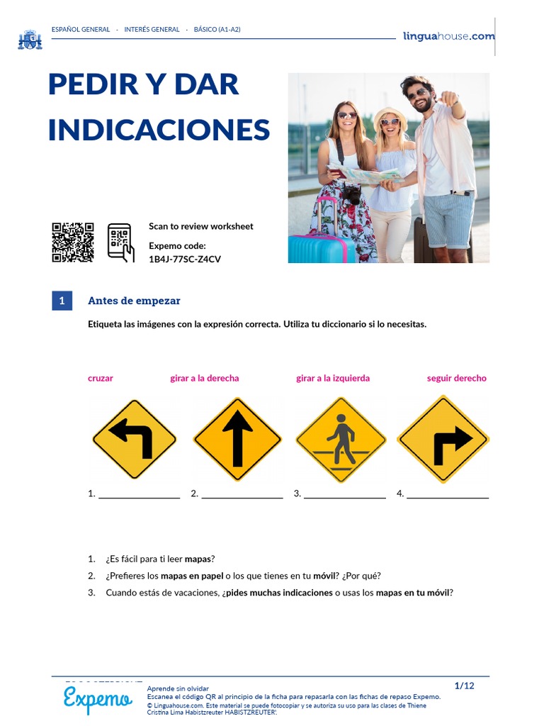 Pedir y Dar Indicaciones Castellano Spanish Student | PDF