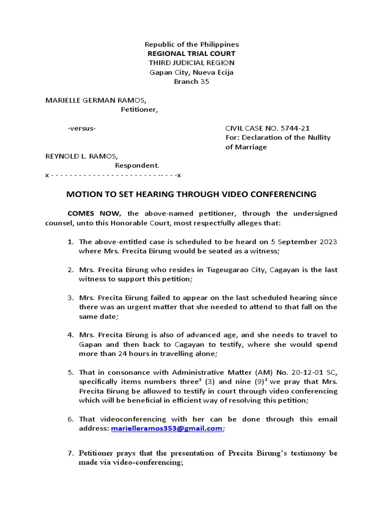 motion-for-video-conferencing-Marielle-Ramos | PDF