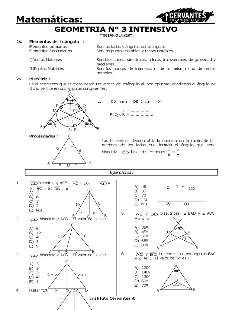 Simetral de un Segmento en Triángulos | PDF | Triángulo | Formas ...